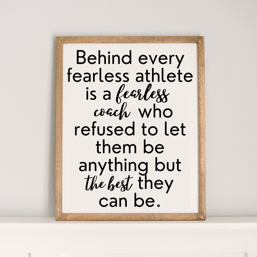 Fearless Coach Sign | 17x21 Wood Sign | Coach Gift – The Handmade Sign Co.