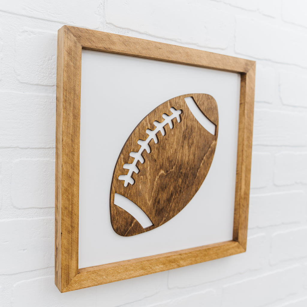 Football Set of 4 Signs | Helmet, Field Goal, Silhouette, Football | 1 ...