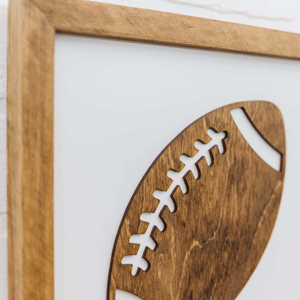Football Set of 4 Signs | Helmet, Field Goal, Silhouette, Football | 1 ...