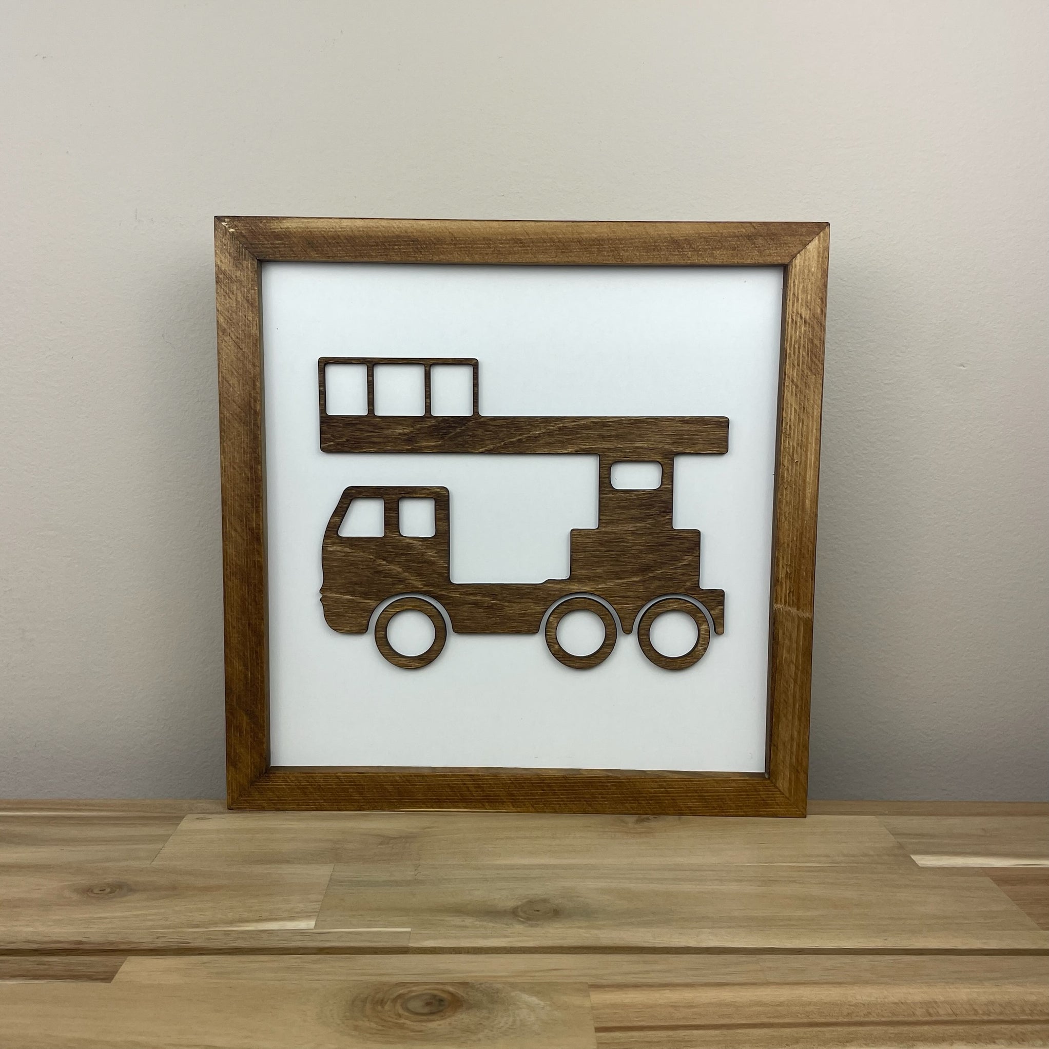 Construction Truck | 11x11 inch Wood Sign | Construction Room Decor ...