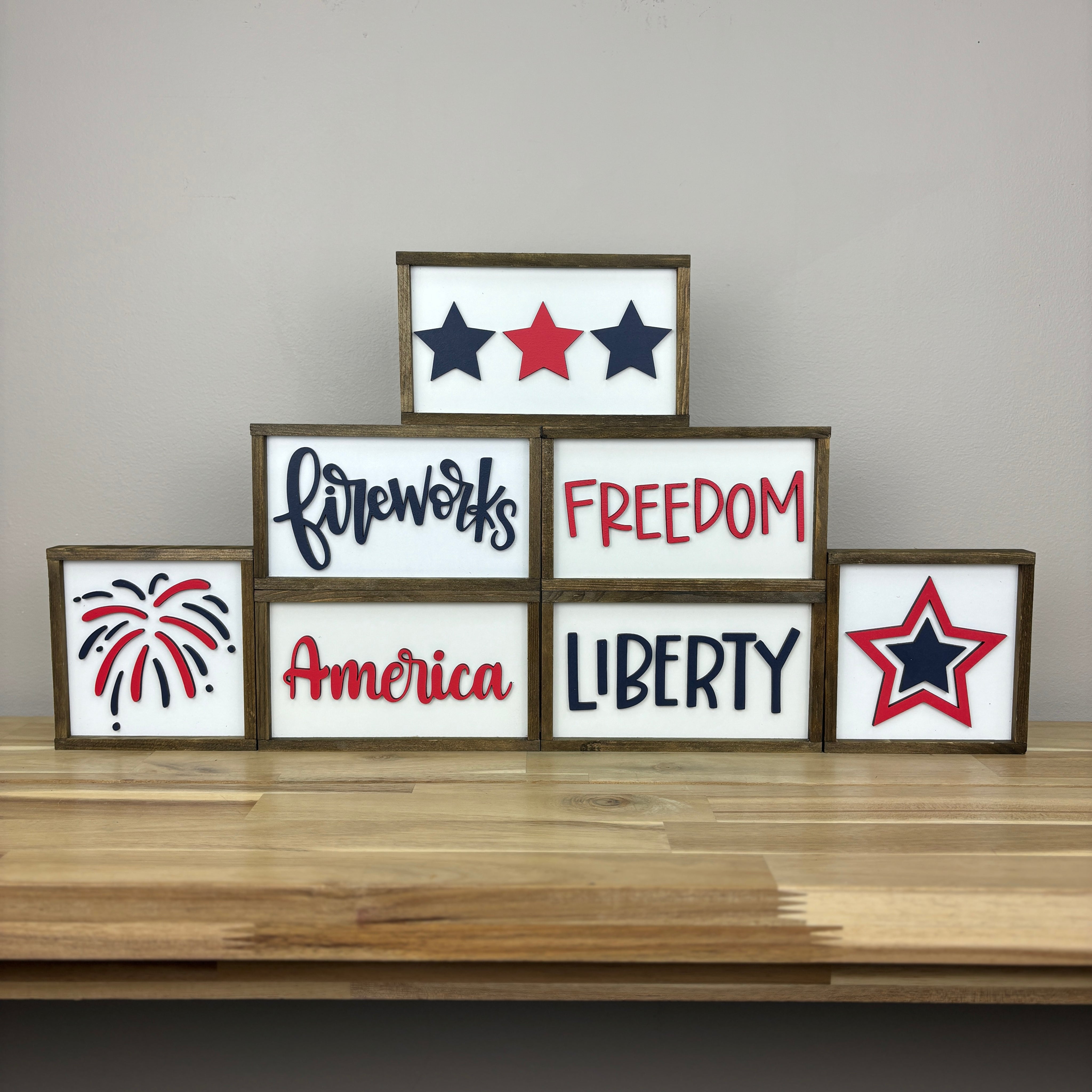 Patriotic Mini Signs | 5x5 inch or 4x7 inch Wood Signs – The Handmade ...