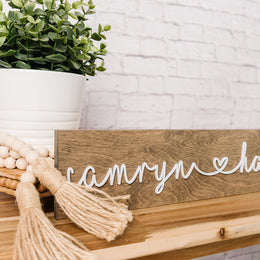 Personalized First Names Sign – The Handmade Sign Co.