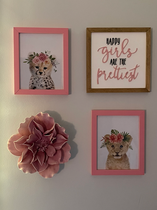 Happy Girls are the Prettiest | Wood Sign – The Handmade Sign Co.