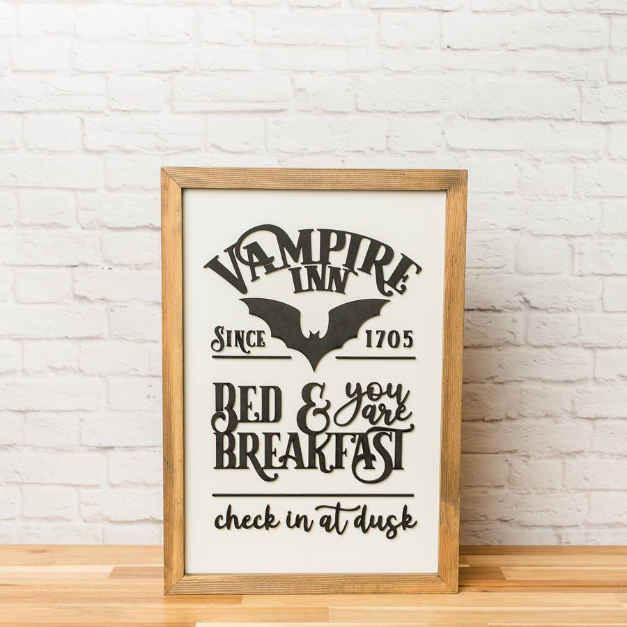 Vampire Inn | 11x16 inch Wood Sign | Halloween Sign — The Handmade Sign Co.