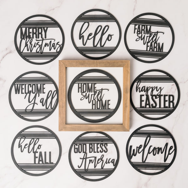 Interchangeable Circle Sign – The Handmade Sign Co.