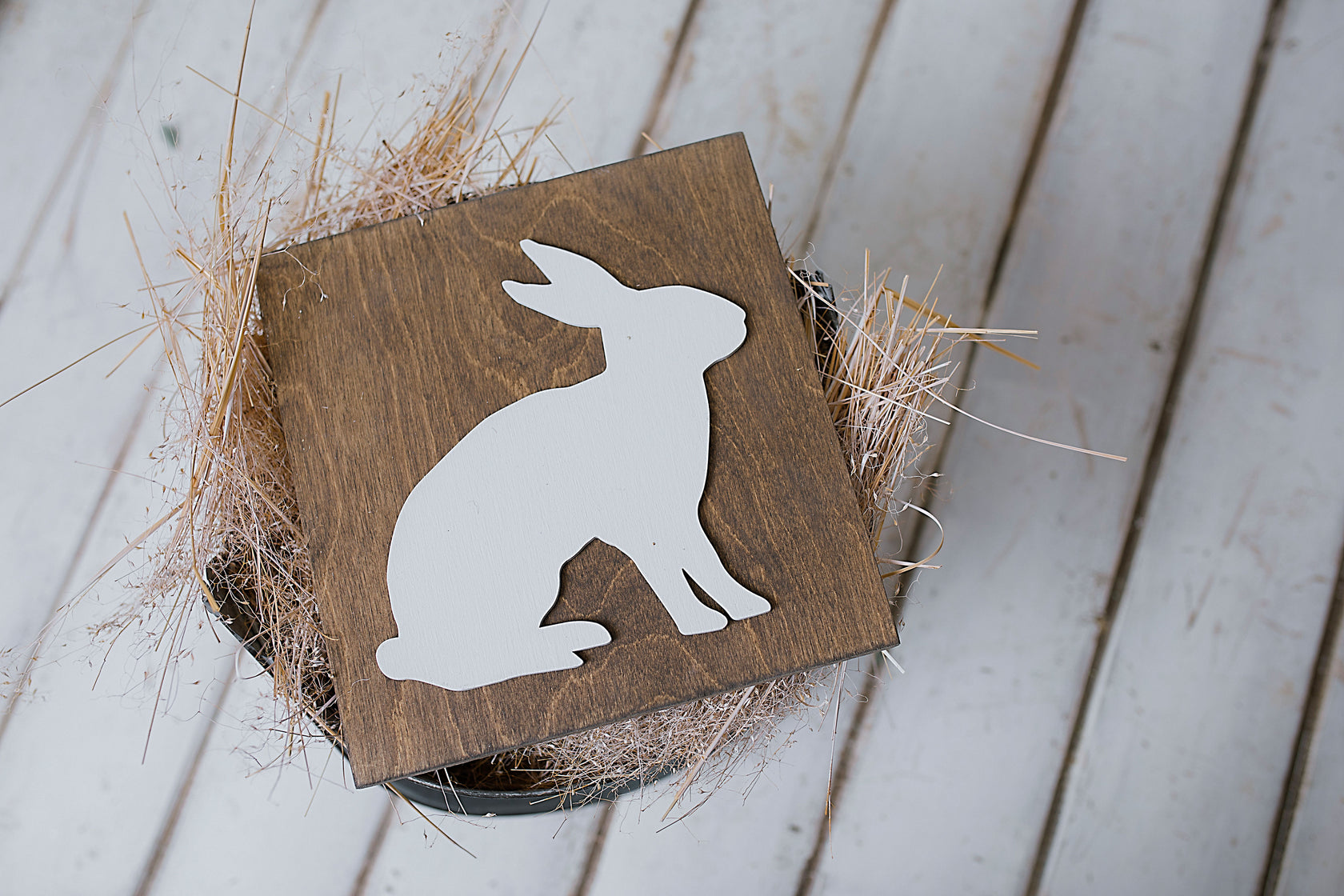 Bunny Sign | 11x11 inch Wood Sign – The Handmade Sign Co.