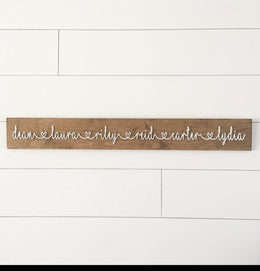 Personalized First Names Sign – The Handmade Sign Co.